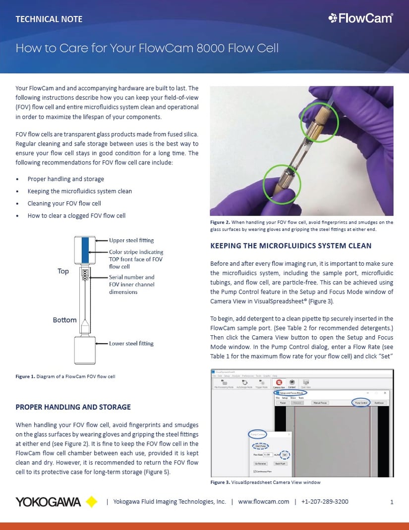 Care and Maintenance Tips for Your FlowCam 8000 Flow Cell