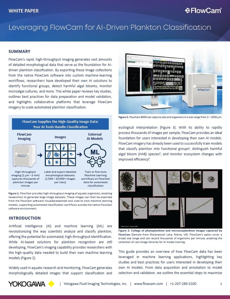 AI Classification of Plankton: How FlowCam Data Enables Automation