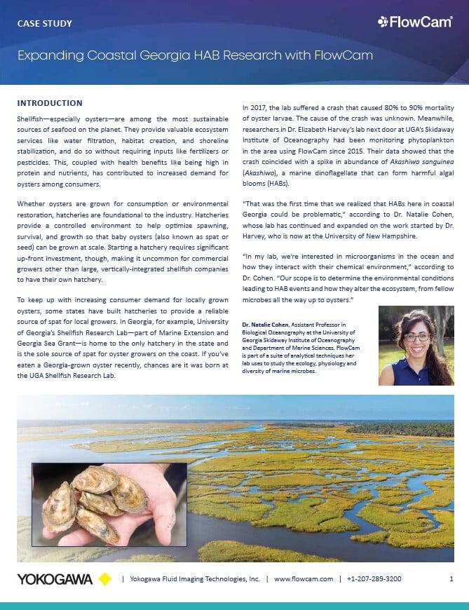Protecting Shellfish Hatcheries from Harmful Algal Blooms with FlowCam